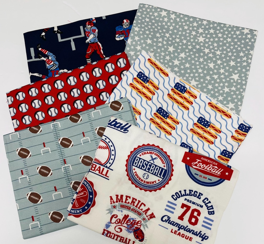 Play Ball for Moda Baseball, Football Fat Quarter Bundle of 6 - Etsy