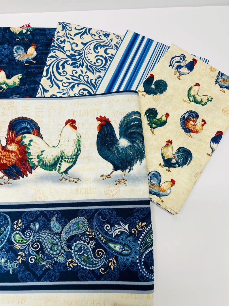 American Pride by Geoff Allen for Studio E Fabrics Chickens, Rooster ...