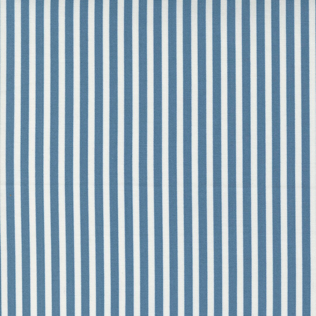 Shoreline Blue and White Stripe by Camille for Moda Cotton Quilt Fabric ...