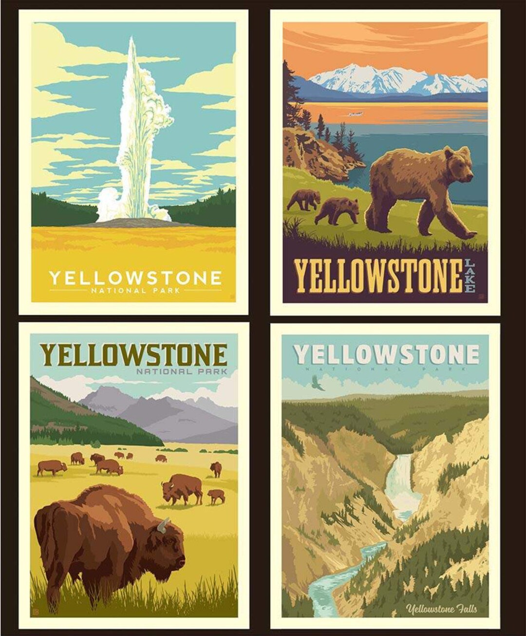 National Parks Pillow Panel Yellowstone by Anderson Design Group for ...