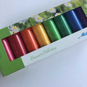 Mettler Silk Finish Cotton Summer Collection Thread Set 50 WT. 8 Spools ...