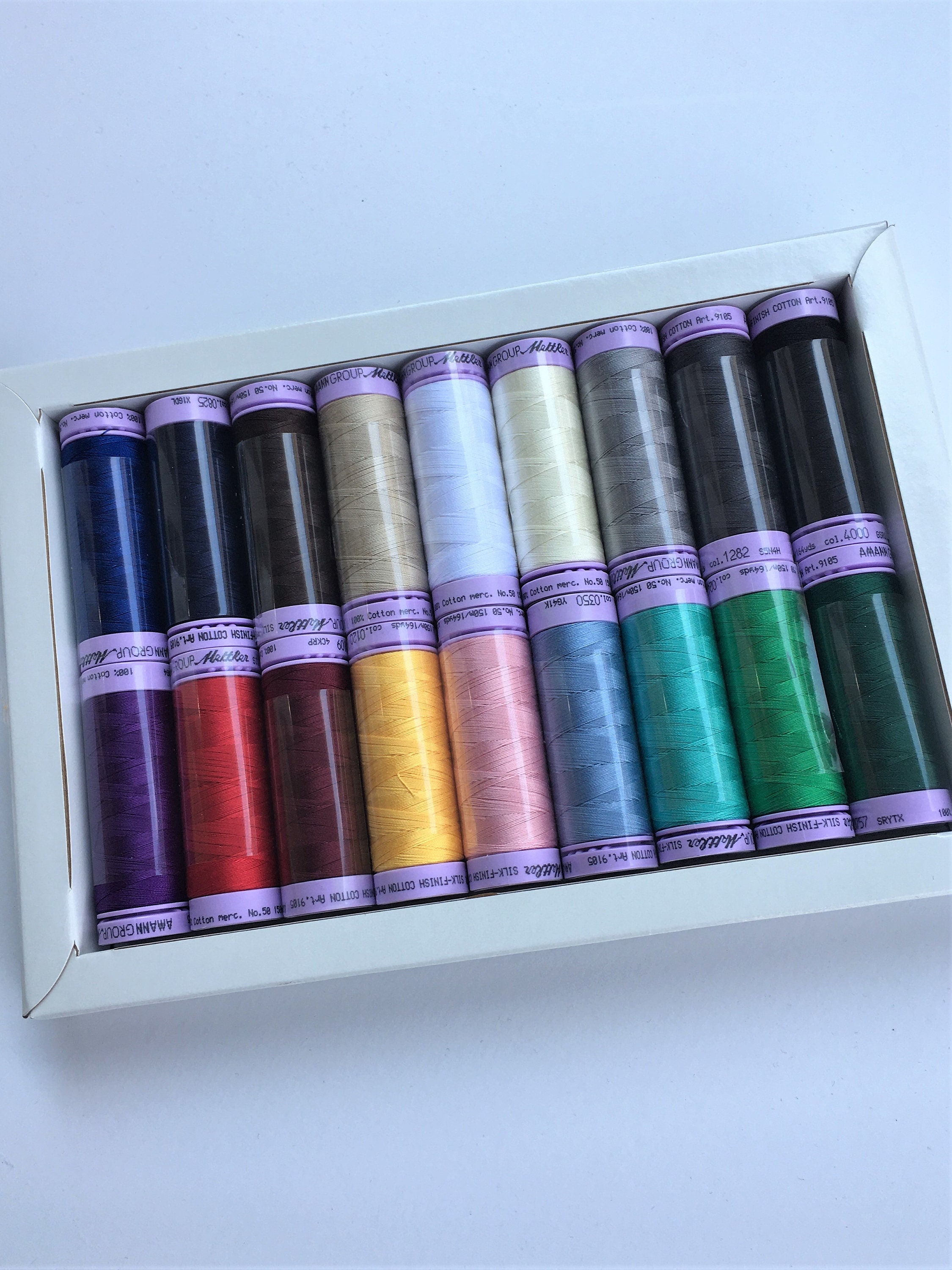 Mettler Silk Finish Cotton Thread Set 50 WT. 18 Spools 164 | Etsy