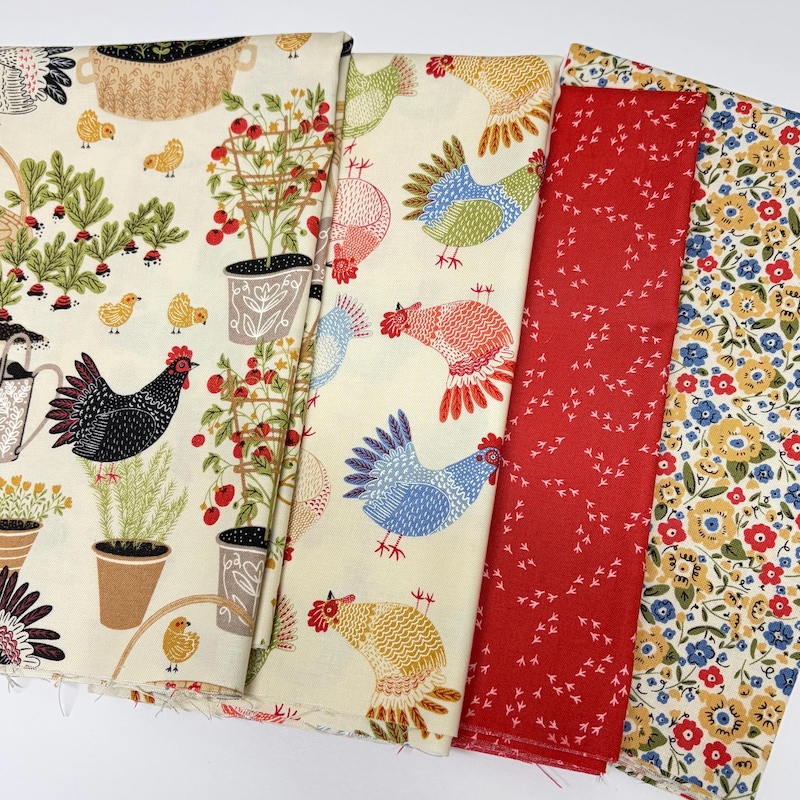 Chicken Fabric by Moda - Etsy