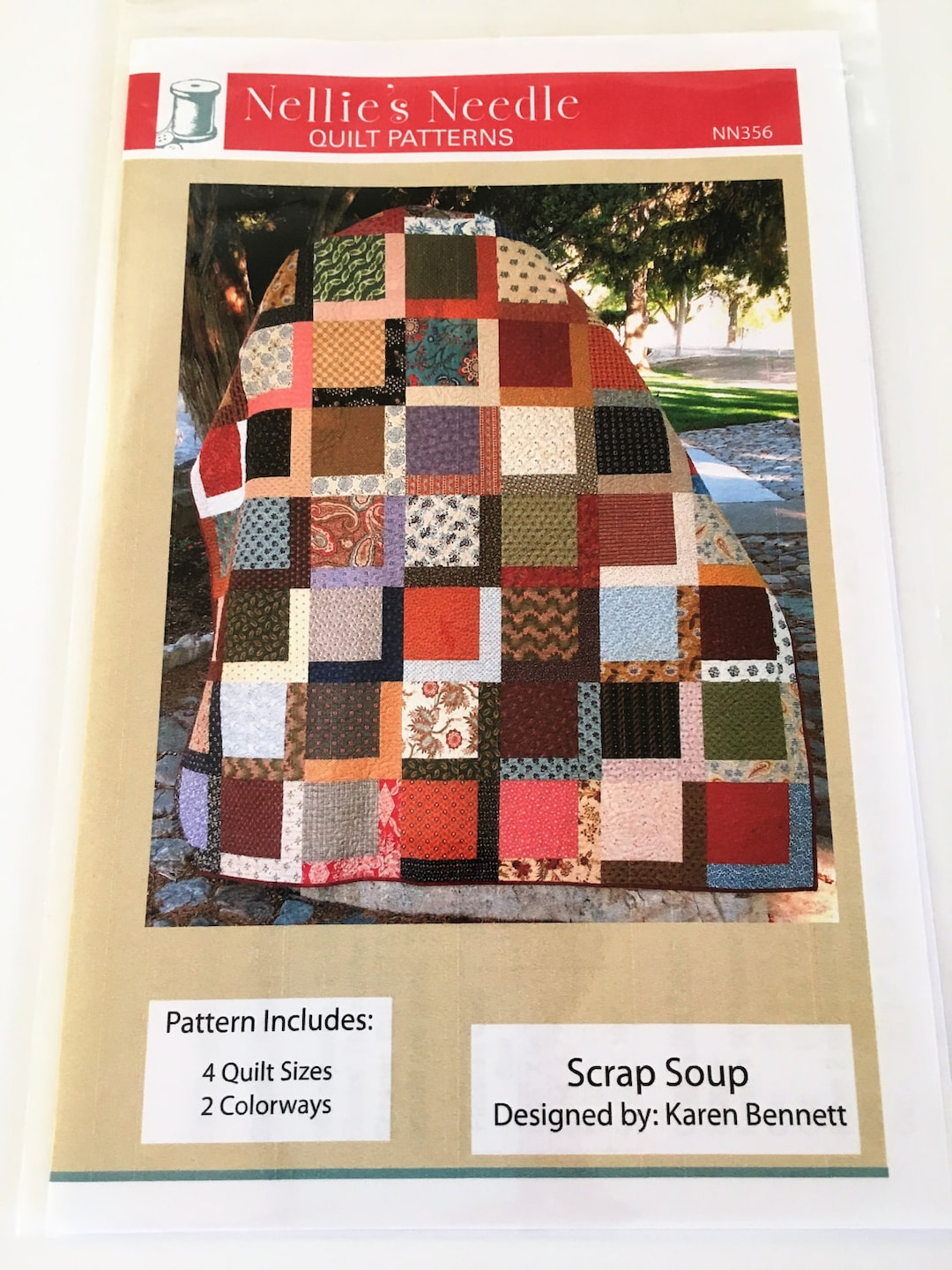 Scrap Soup Quilt Pattern by Karen Bennett 4 Quilt Sizes , 2 Colorwarys ...