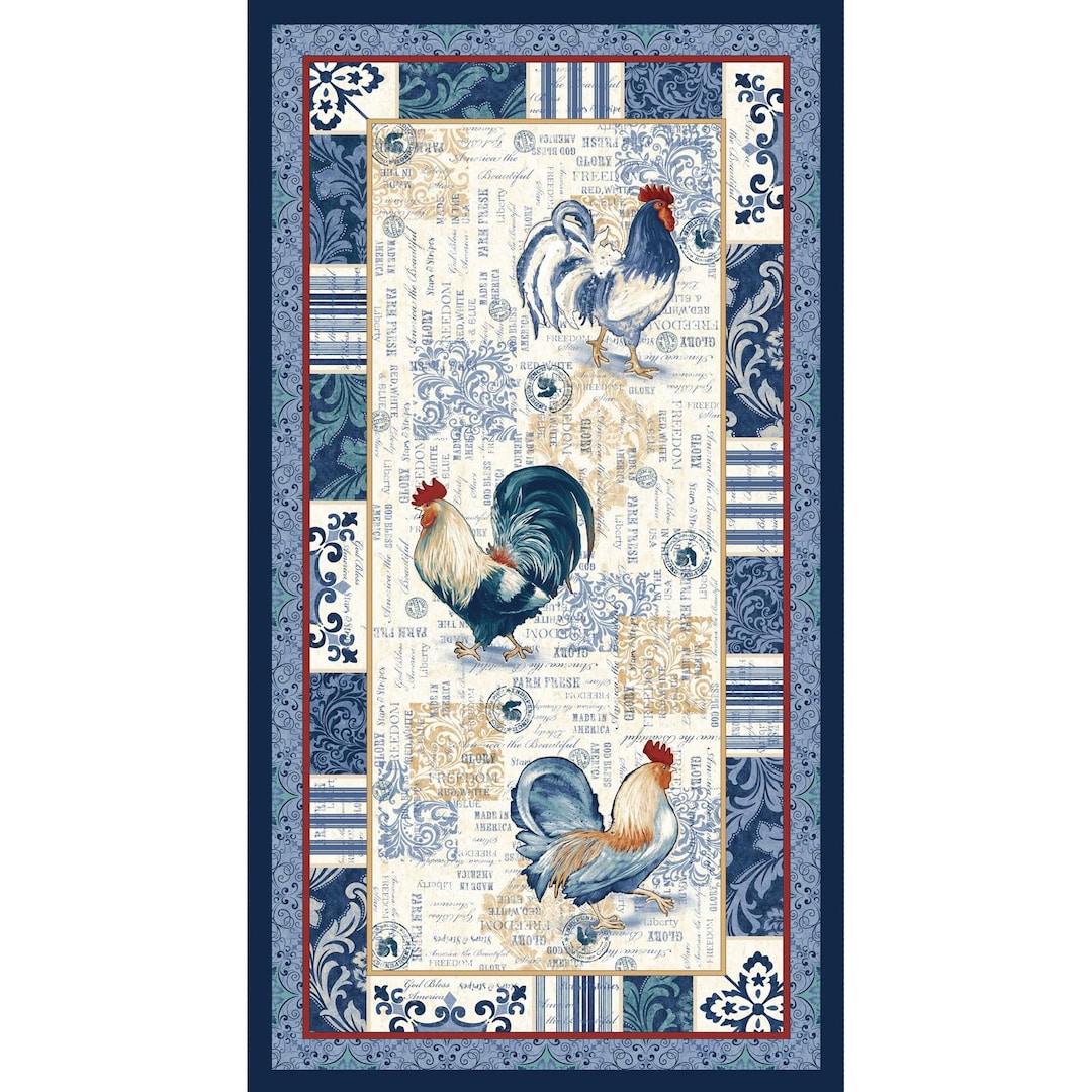American Pride by Geoff Allen for Studio E Fabrics Panel Rooster 100% ...