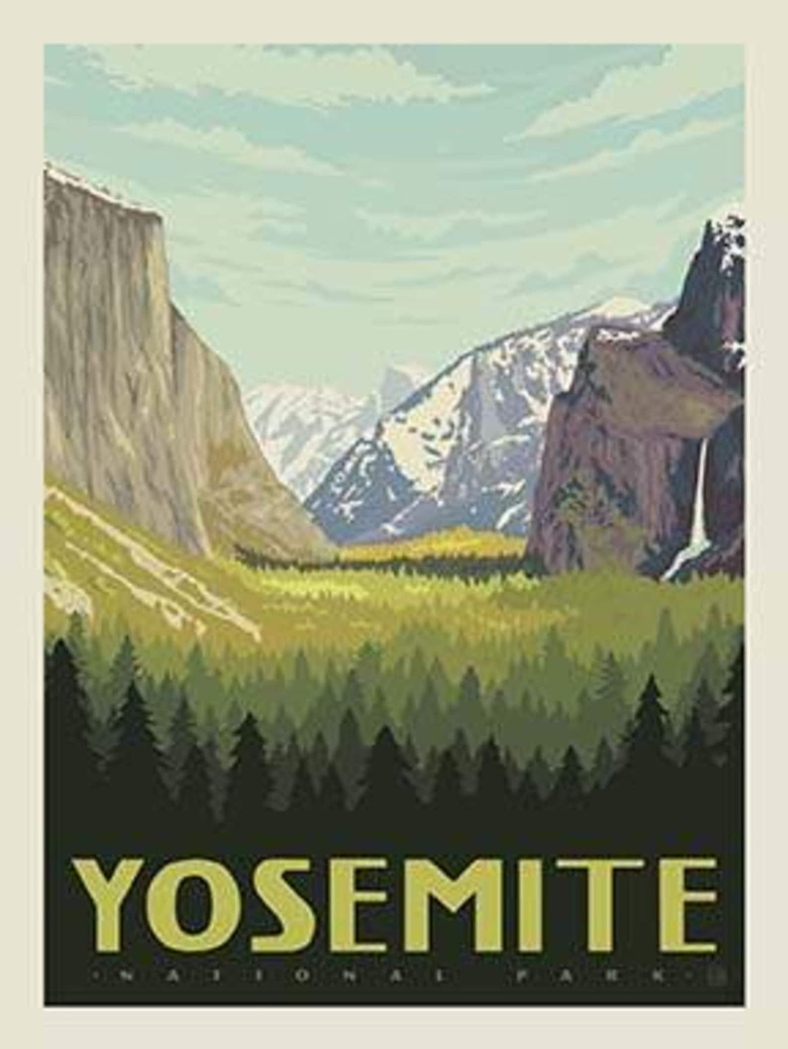 National Parks YOSEMITE Panel by Anderson Design Group for Riley Blake ...