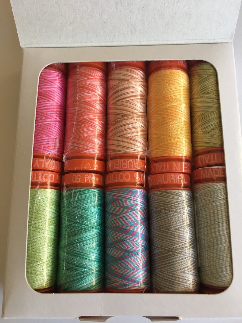 Aurifil Tula Pink Premium Variegated Cotton Thread 10 Spools | Etsy