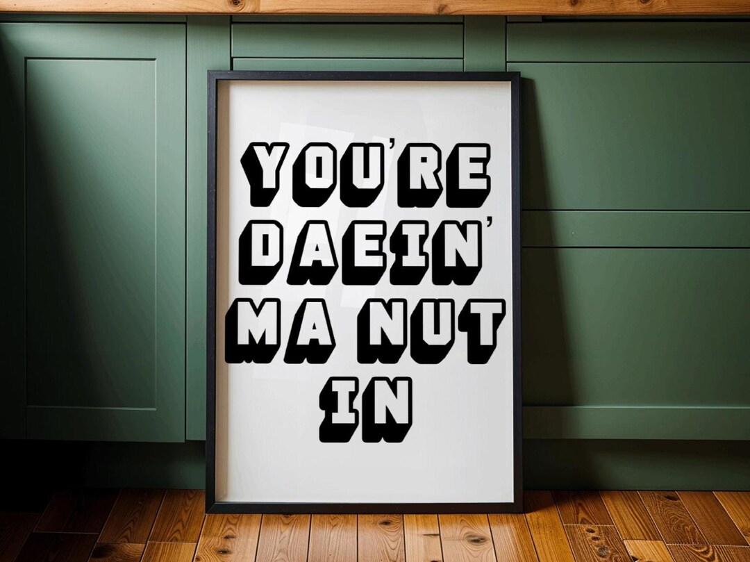 Scottish Slang Art Print, Glasgow Wall Decor (digital Download) - Etsy