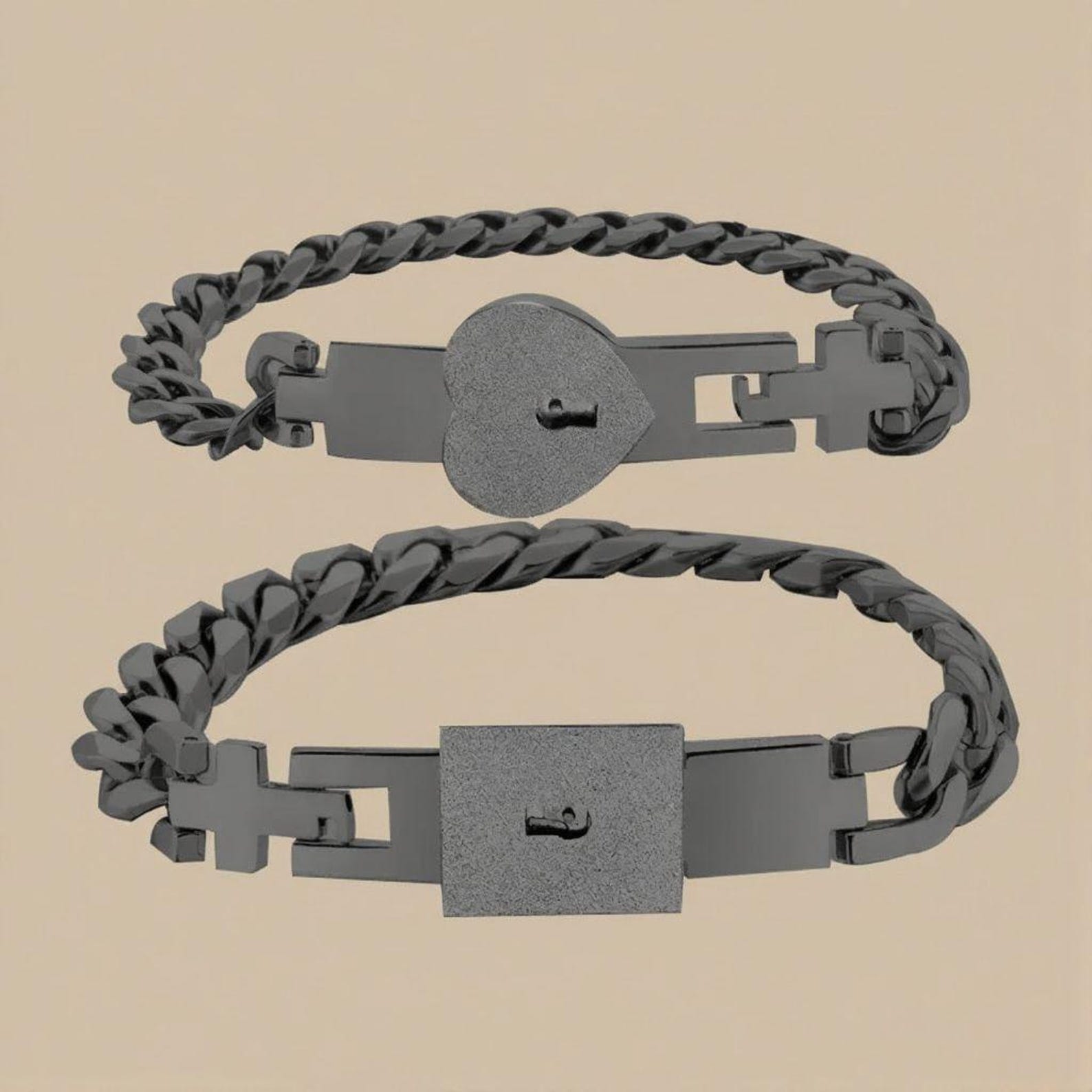Secret Key Couple Bracelets – Exclusive Love Lock Set, Lock & Key ...