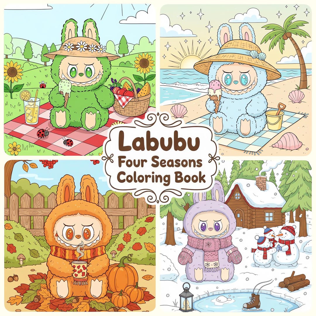 Labubu Coloring Pages - 15 Unique Printable PDF - Fun & Relaxing ...