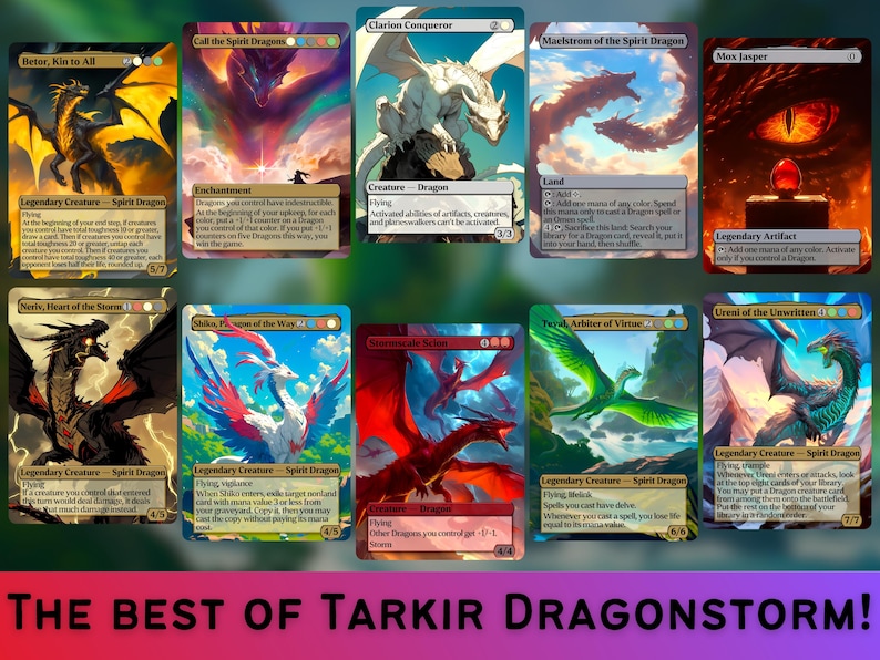 Tarkir Dragon Bundle - Dragonstorm Tribal - Set of 10 Cards - Unique ...