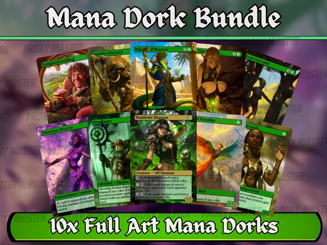 Mana Dork Proxy Bundle - Set of 10! - Custom Magic Proxies - Full Art ...