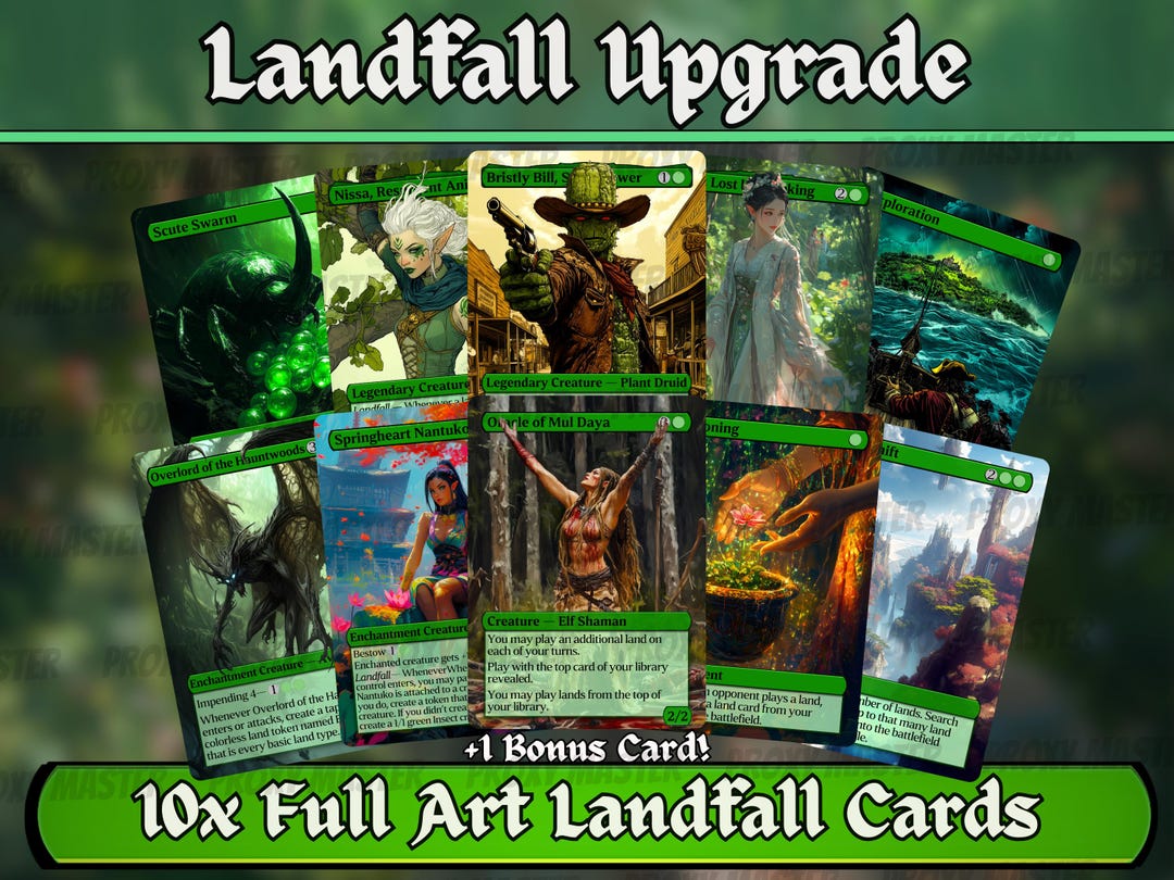 Landfall Bundle - Green Commander Upgrade Pack - Set of 10 + 1 Cards ...