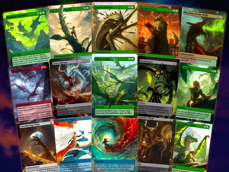 Ur-dragon Tribal Commander Deck - 4 Possible Commanders - 5 Colors ...