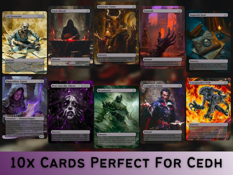 Black Commander Staples Complete Bundle - Set of 20 + 1 Black Cards ...