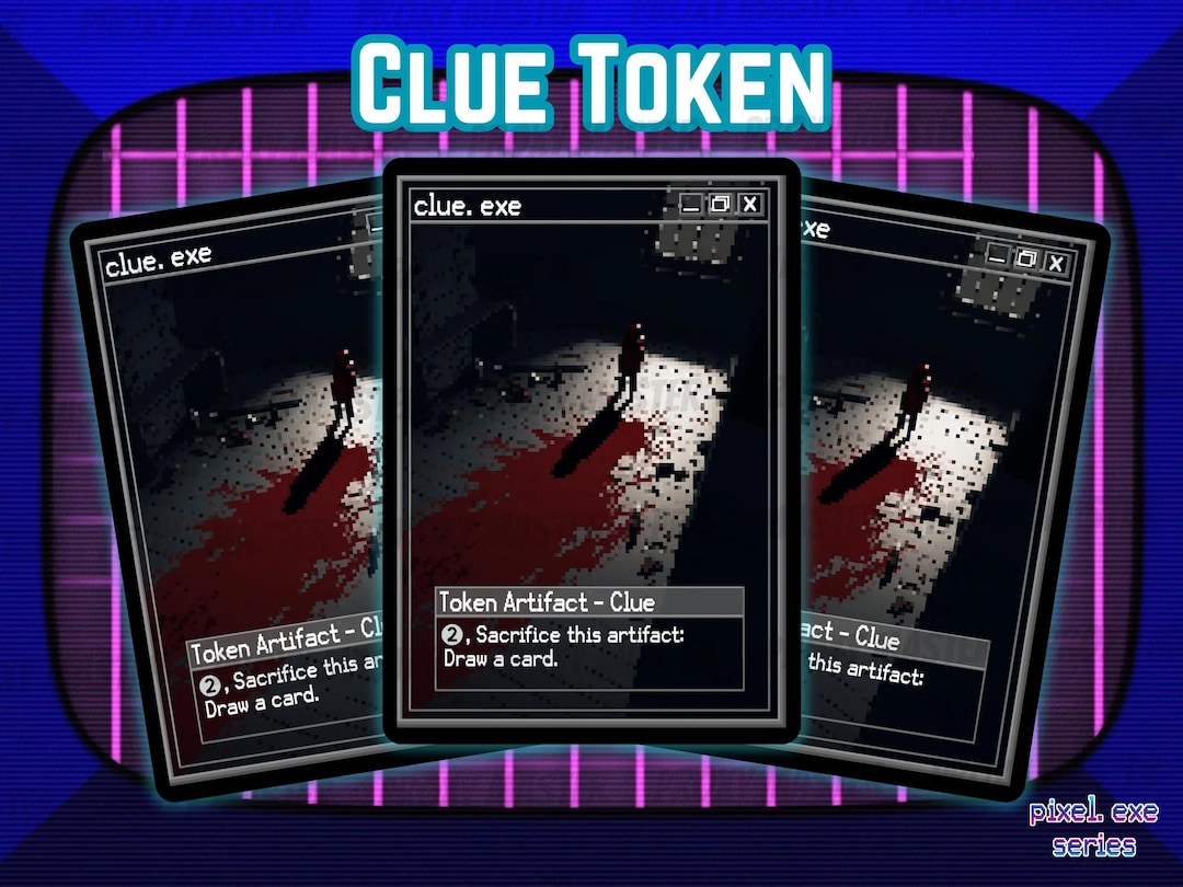 Retro 8bit Pixel Art Clue Token - Magic Artifact - Bundle of 3 or 5 - Etsy