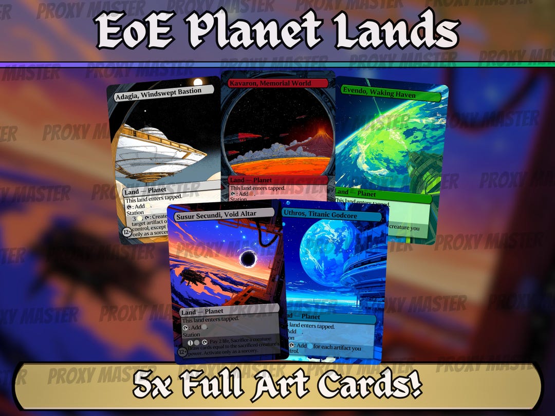 Edge of Eternity Planet Station Lands – Cosmic Full-art Custom Magic ...