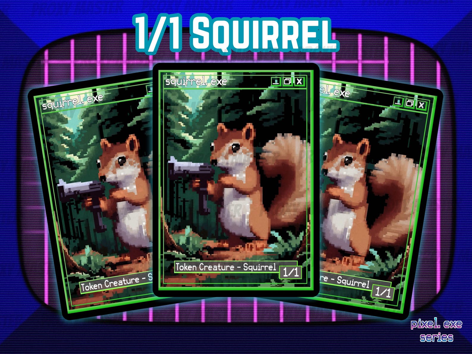 8bit Pixel Art Squirrel Token 1/1 - Magic Retro Gaming - Etsy Canada