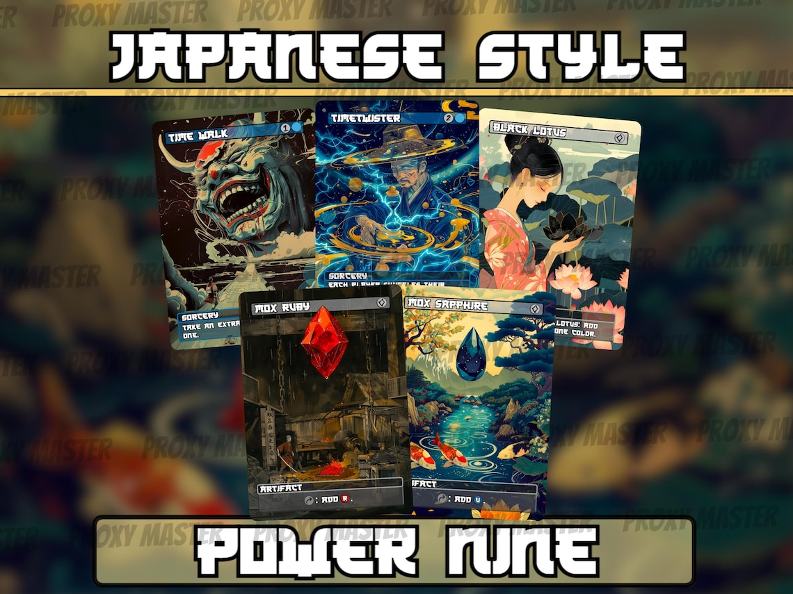 Power Nine - Proxy Set - Japanese Style - Unique Full-art Custom ...