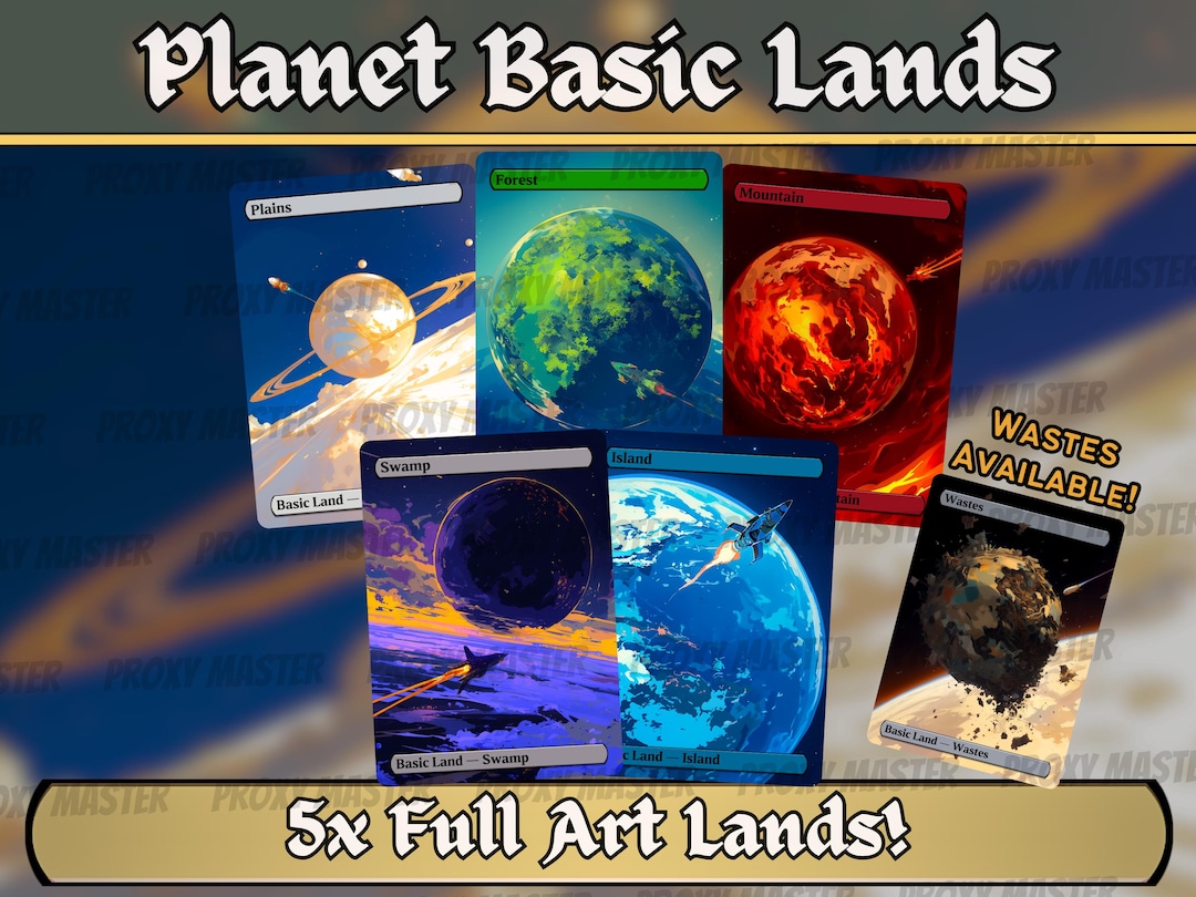 Planet Basic Lands: Full-art Spaceship Custom Magic Proxy - Etsy