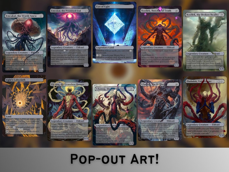 Eldrazi Big Bundle - Eldrazi Tribal Commanders - Set of 10 + 1 Cards ...