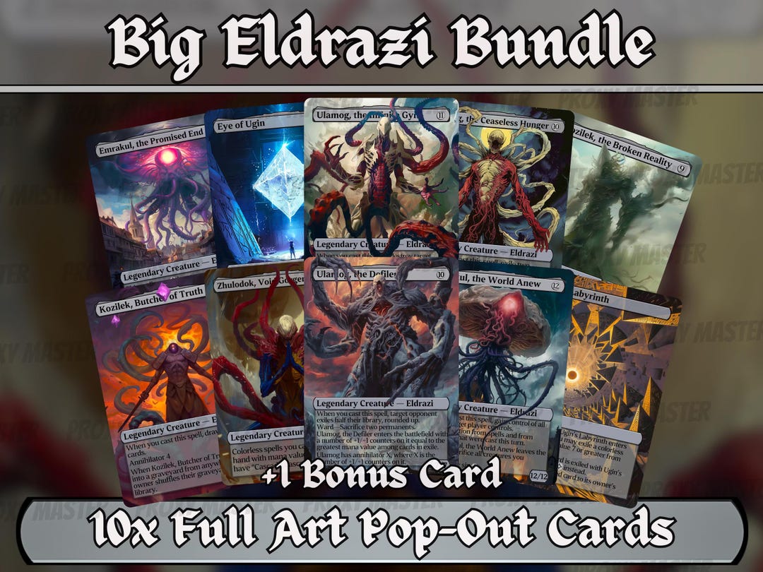 Eldrazi Big Bundle - Eldrazi Tribal Commanders - Set of 10 + 1 Cards ...