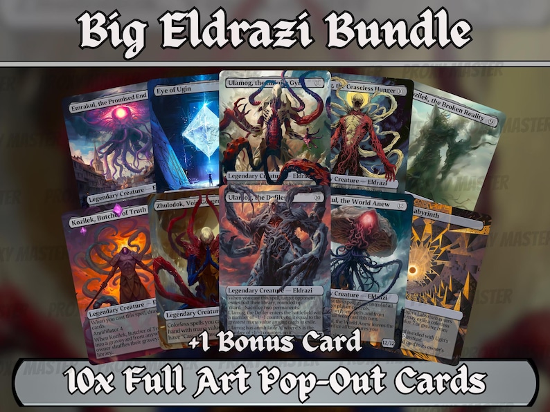 Eldrazi Big Bundle - Eldrazi Tribal Commanders - Set of 10 + 1 Cards ...