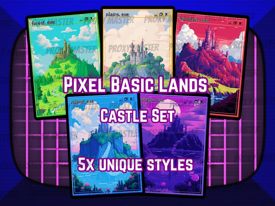 Pixel Basic Lands Magic - Basic Lands Set of 20 - Pixel Art - 8bit ...