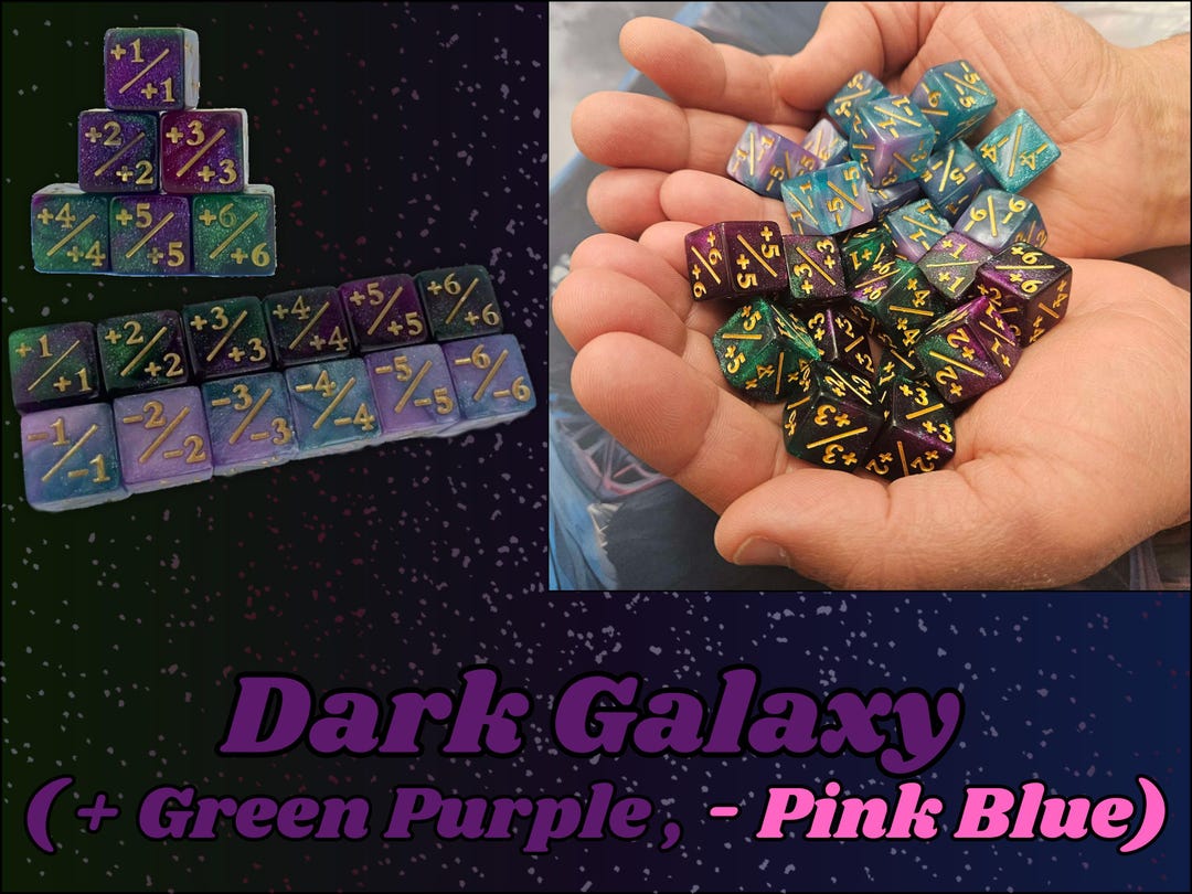 Magic TCG, Counter Dice + / - , Dark Galaxy Theme, Perfect for Any ...