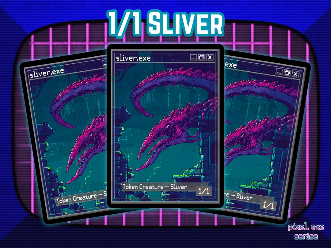 Retro 8bit Pixel Art Sliver 1/1 Magic Token - Bundle of 3 or 5 - Etsy
