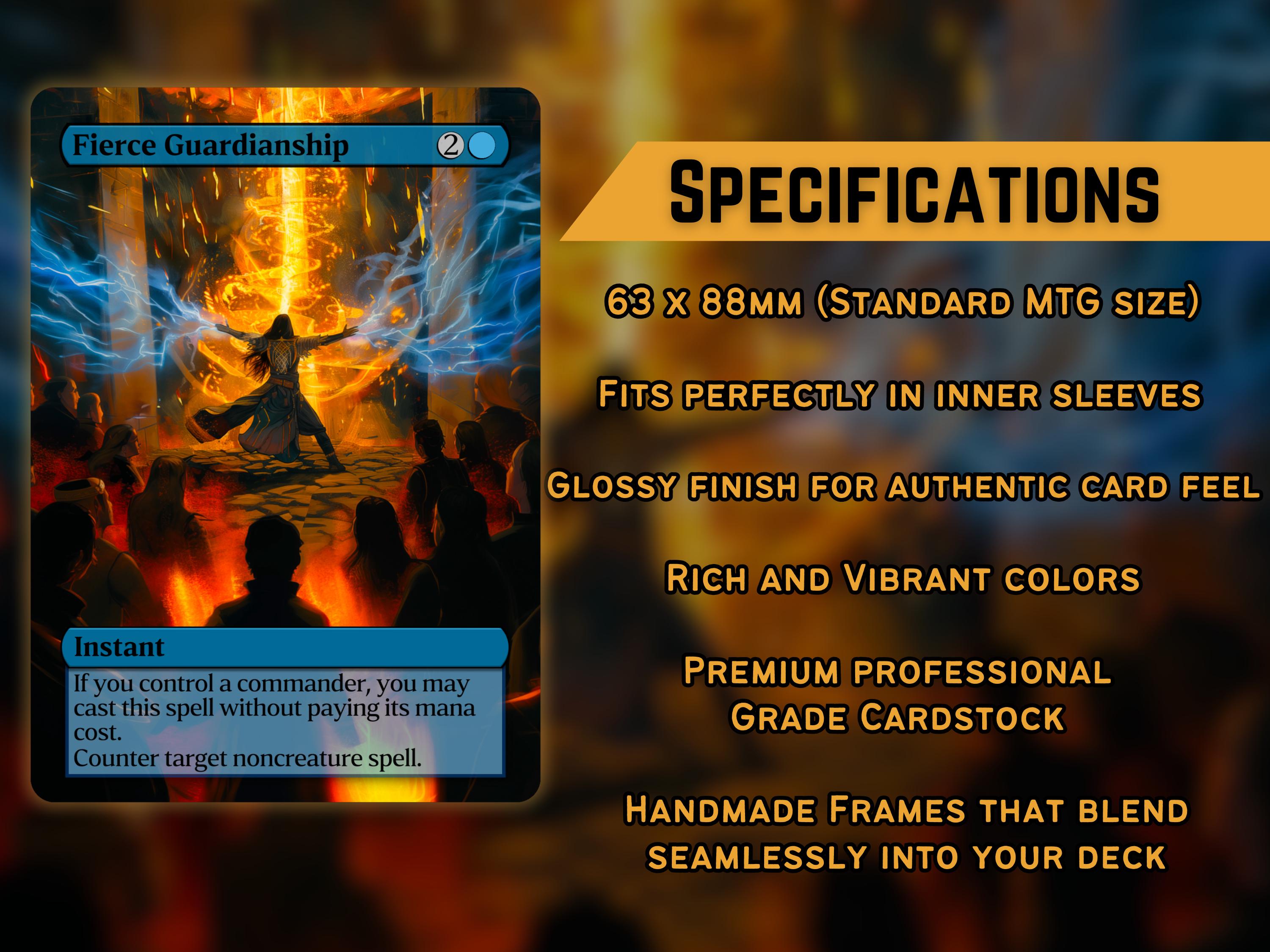 Commander Free Spells Set Magic - All 5 Colors - Unique Full-art Custom ...
