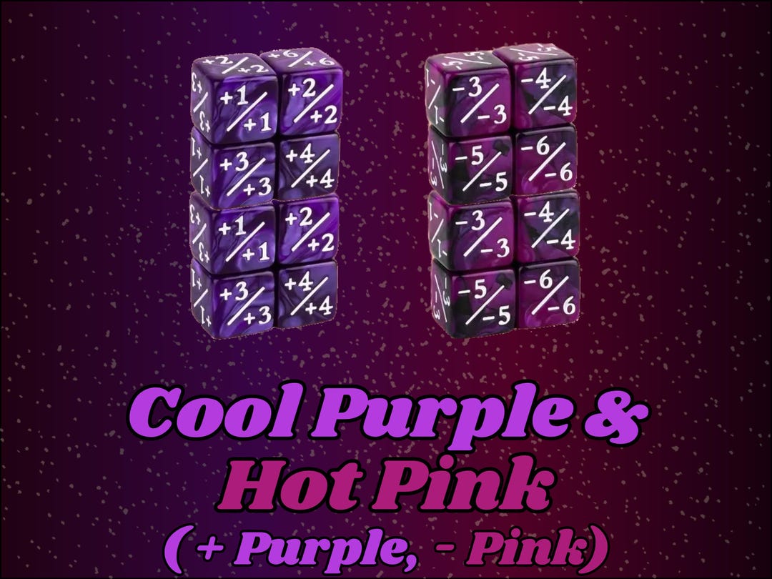 Magic TCG, Counter Dice + / - , Purple & Pink Marble Color Theme ...