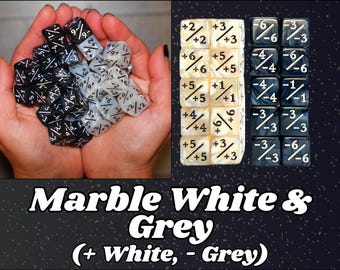 Magic TCG, Counter Dice + / - , White Grey Marble Color Theme, Perfect ...