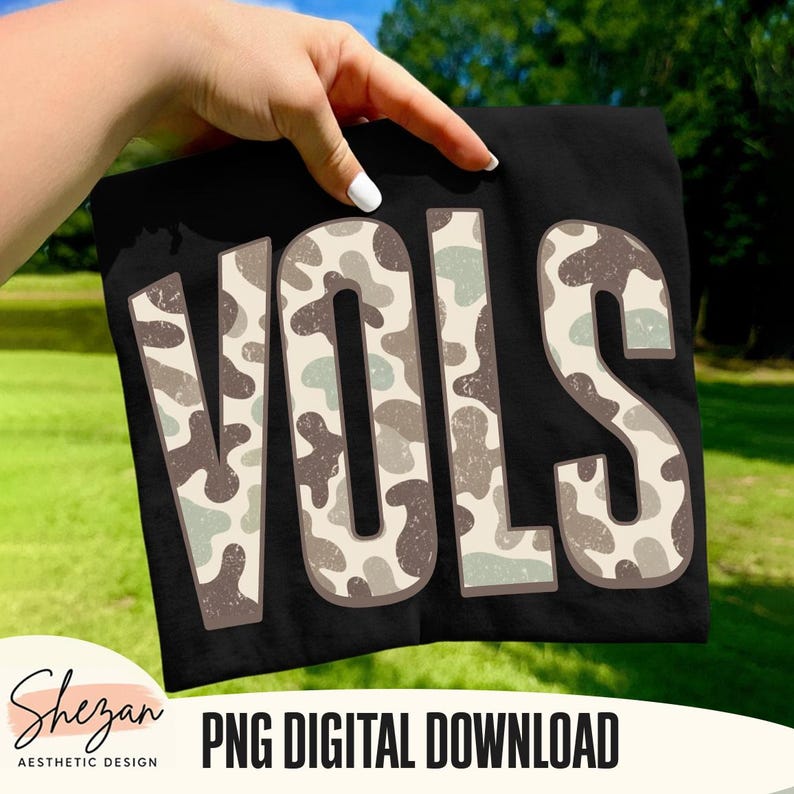 Tennessee Vols PNG, Camo Varsity Letters, Distressed Retro Game Day ...