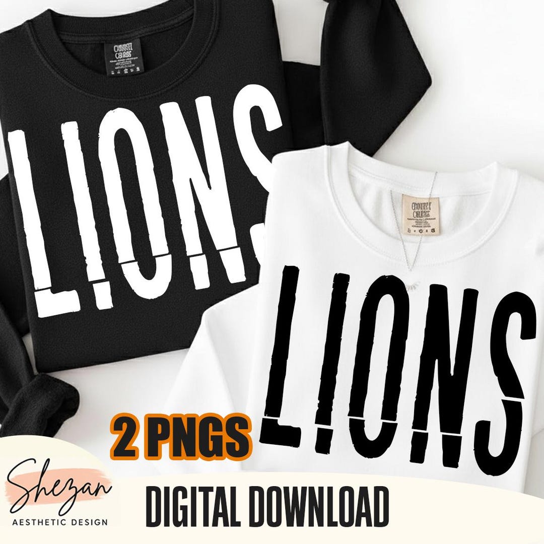 Lions Mascot Png, School Team Checkered Lions Shirt Design, Lions ...