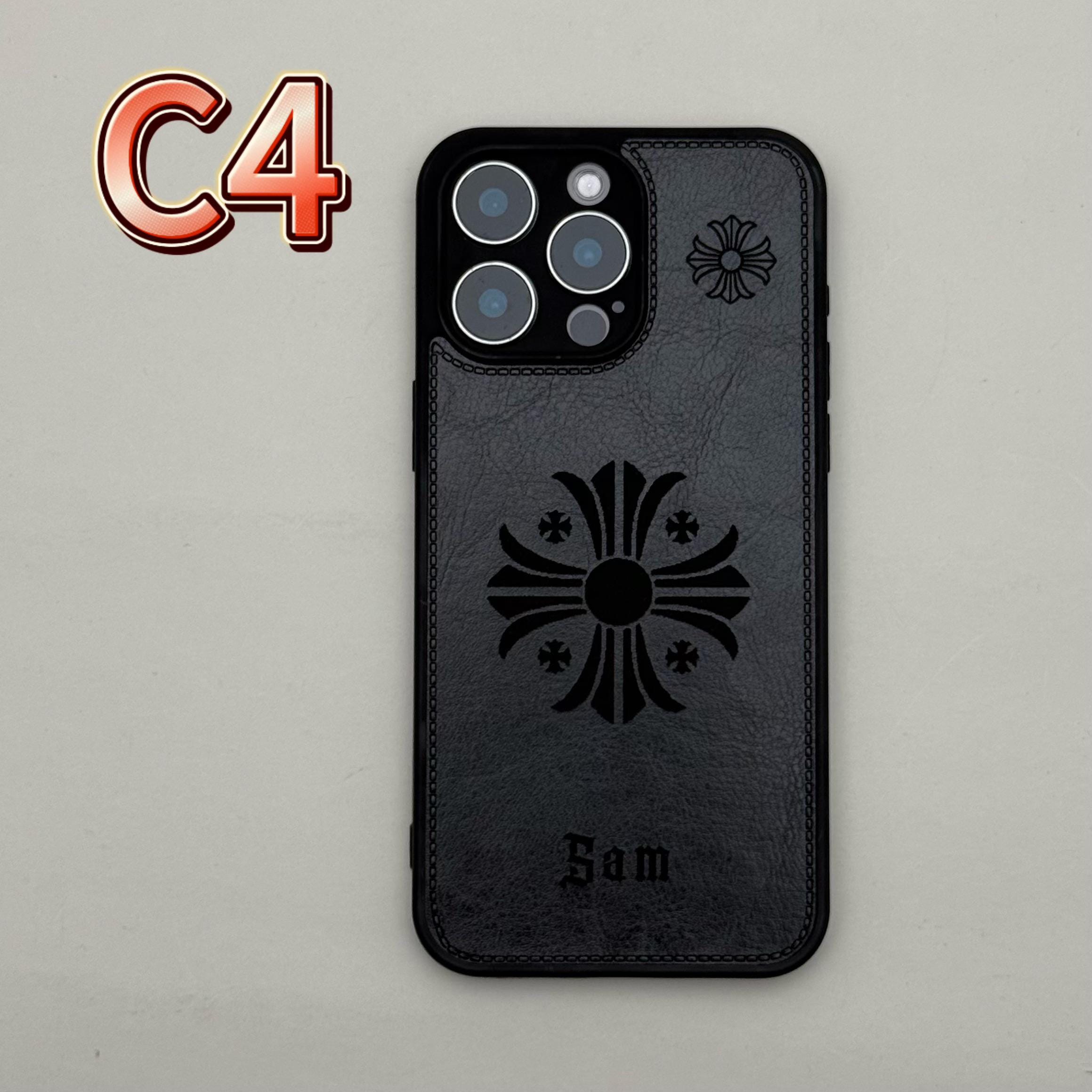 Horseshoe Cross Leather Custom Name Phone Case iPhone 17 Air 16 15 14 ...