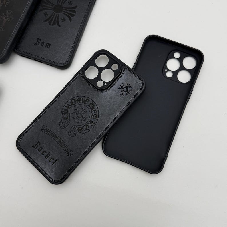 Horseshoe Cross Leather Custom Name Phone Case iPhone 17 Air 16 15 14 ...