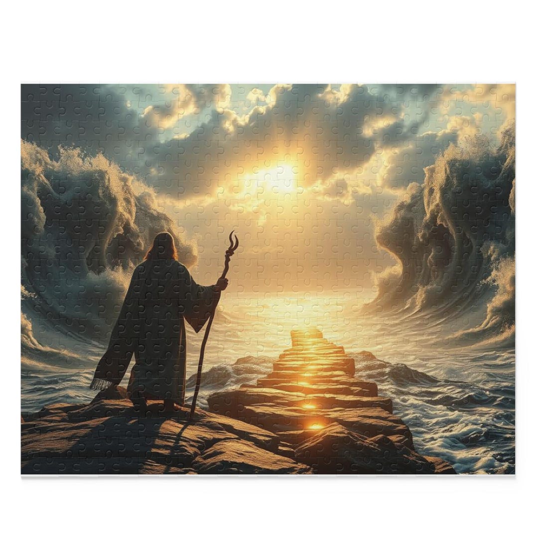 Moses Parting the Red Sea Puzzle – Faith-inspired Artwork - Etsy