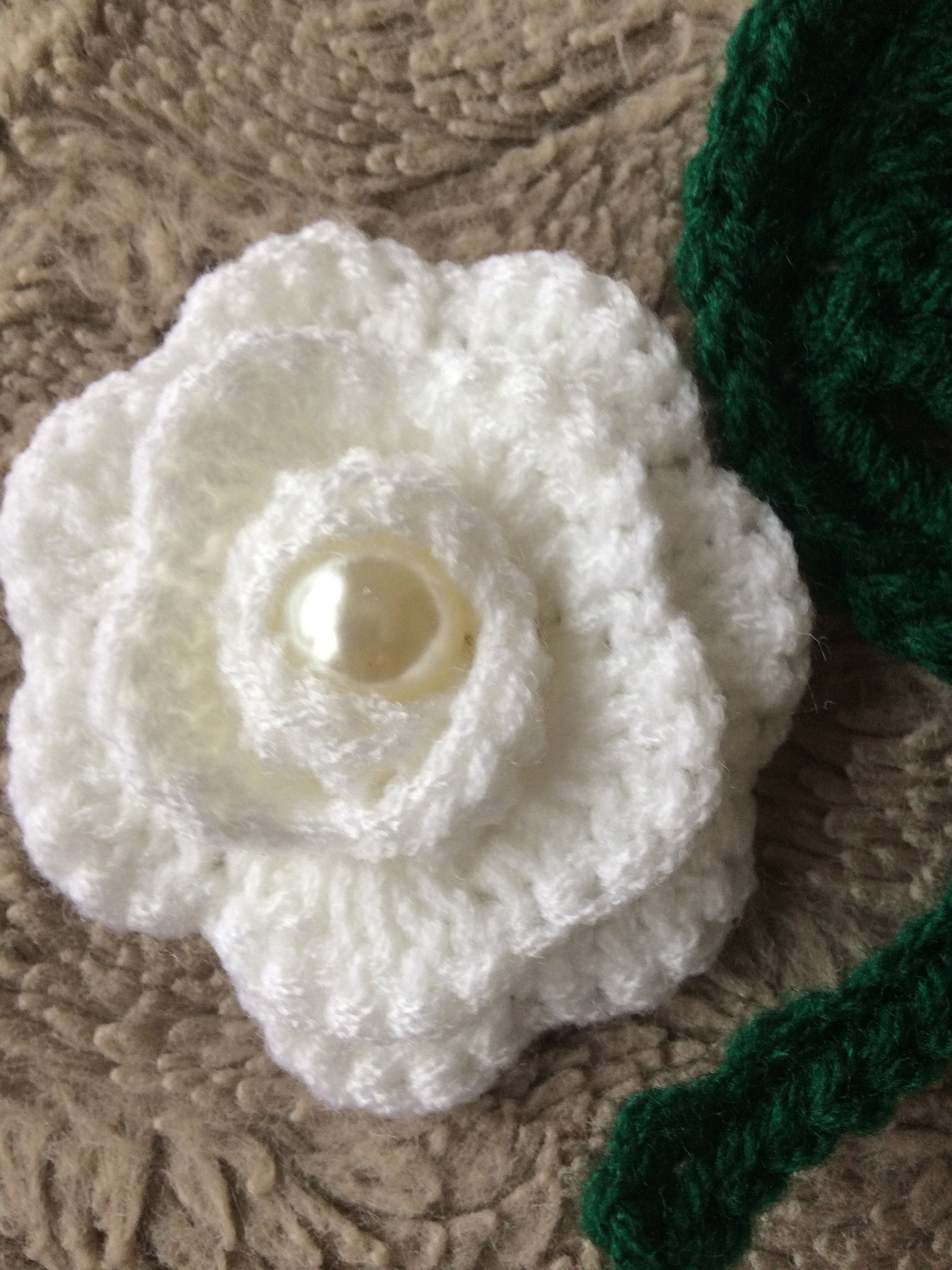 Crochet Flowers.Crochet White Rose.Crochet Embellished | Etsy