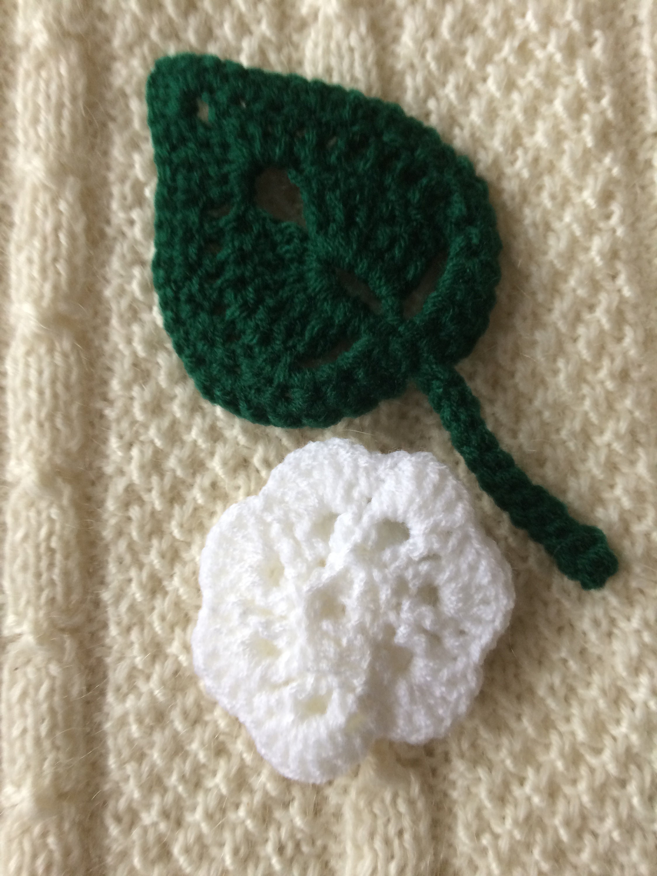 Crochet Flowers.crochet White Rose.crochet Embellished Flower.crochet ...