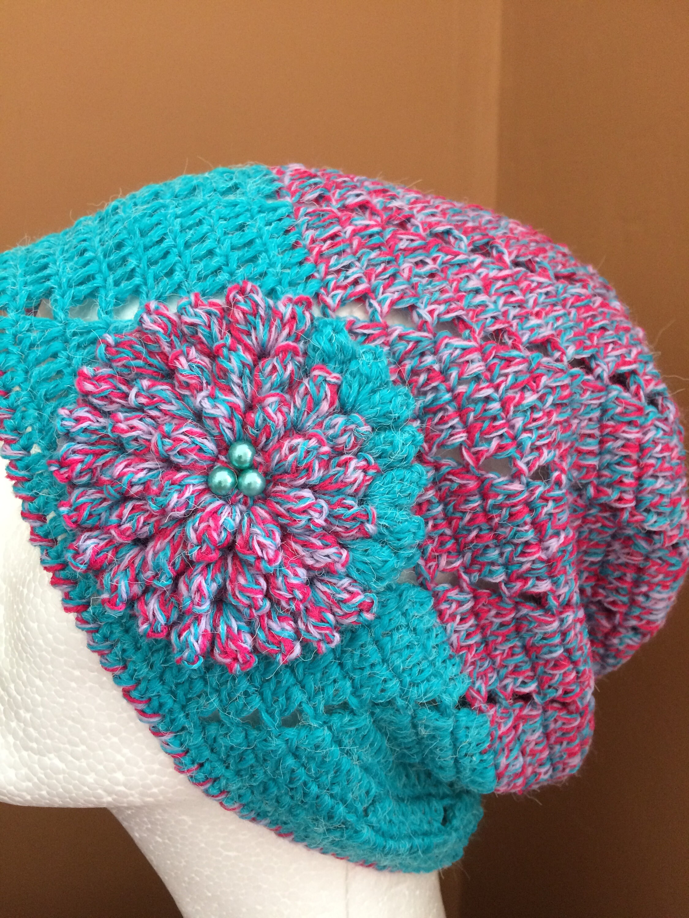 Crochet Hat.crochet Autumn Hat.crochet Slouchy Beanie Boho Hat.knitted ...