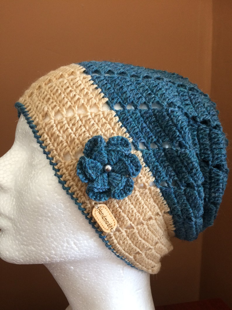 Crochet Hat.crochet Summer Hat.crochet Slouchy Beanie Boho Hat.knitted ...