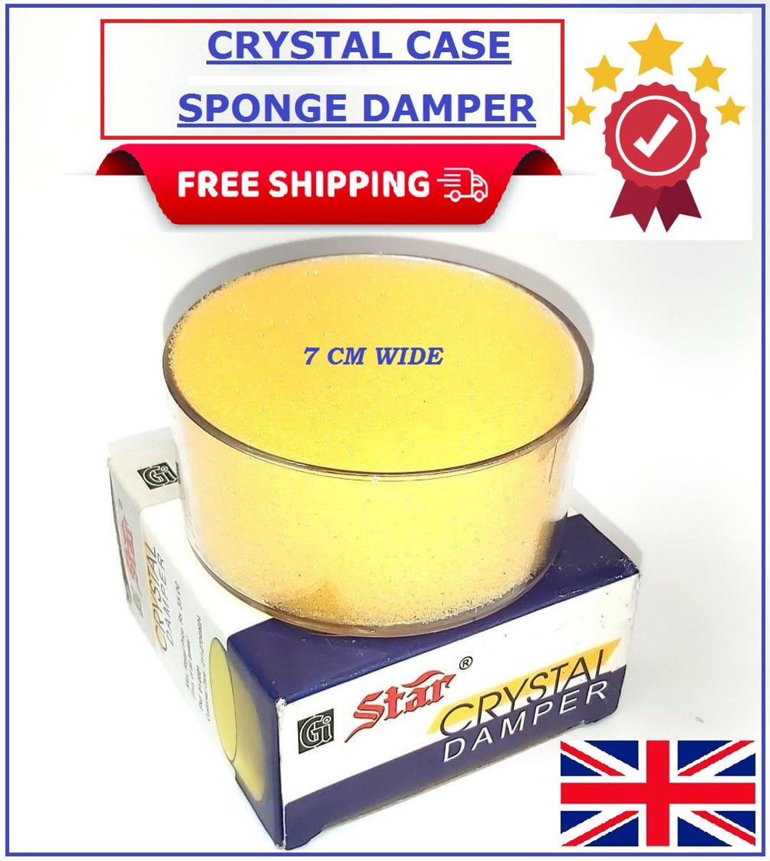 Finger Damper Sponge in Crystal Case for Easy Counting and Organising ...