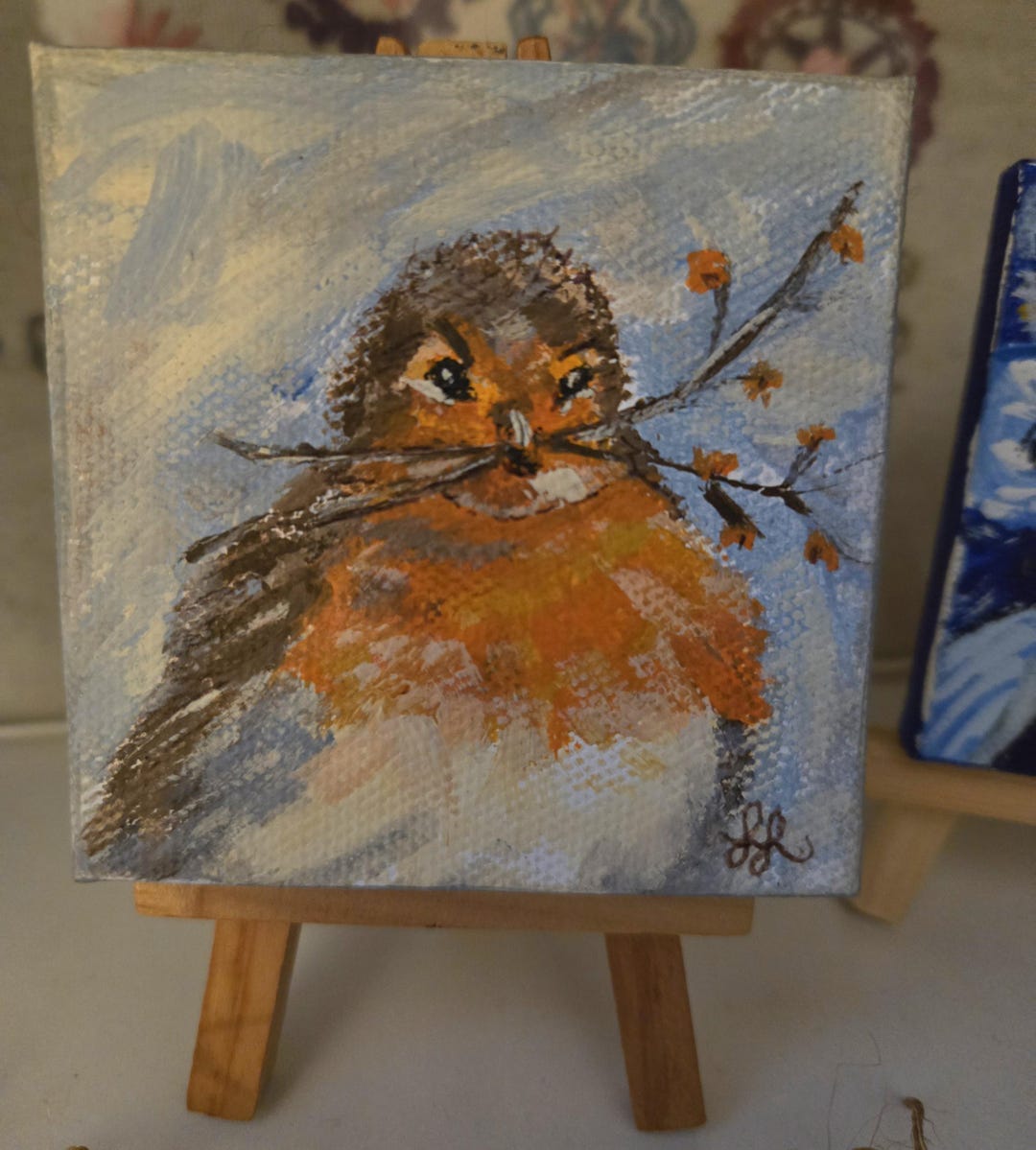 Hand Painted Small Bird Art - Etsy