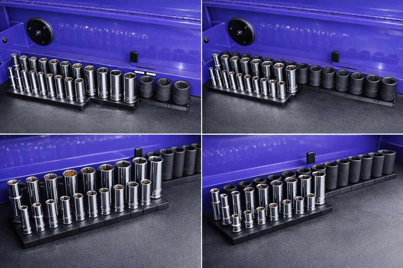 1/4” Magnetic Modular Socket Organizer Hi-vis Socket Holder Custom ...