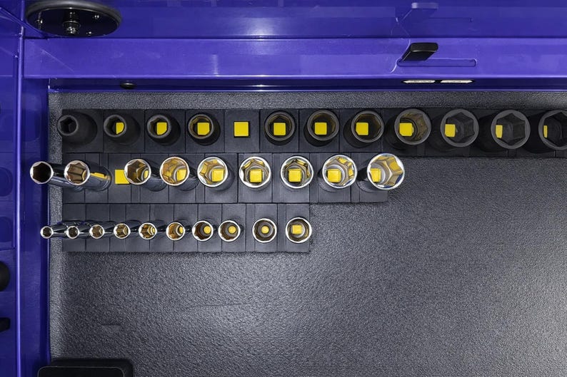 3/8” Magnetic Modular Socket Organizer Hi-vis Socket Holder Custom ...