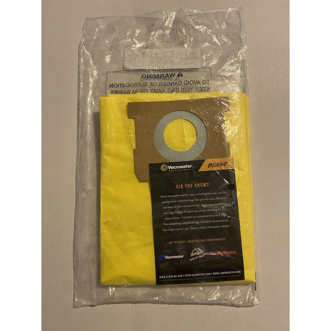 Vacmaster Beast VHBL 12-16 Gallon High Efficiency Dust Filter Bag New ...