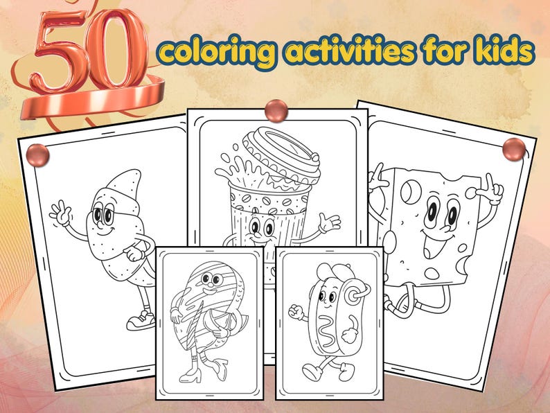 Kawaii Food Coloring Pages – 50 Cute Food & Treat Coloring Pages as ...