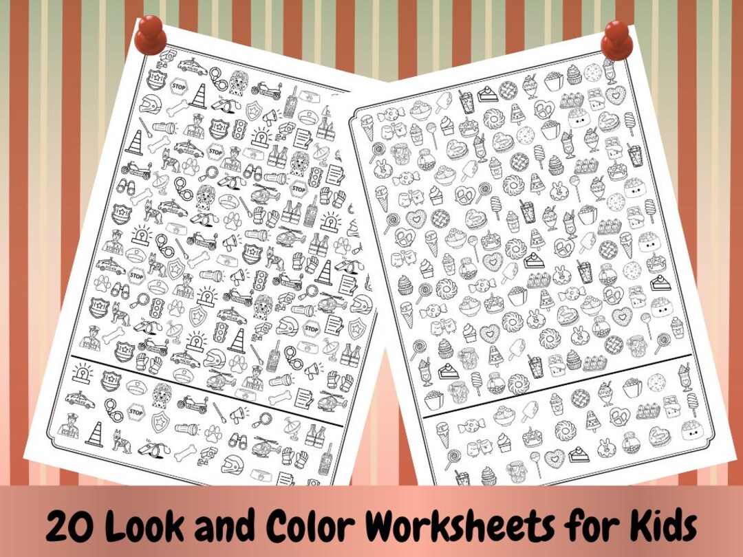20 Visual Perception Activity Worksheets, Hidden Objects, Search and ...