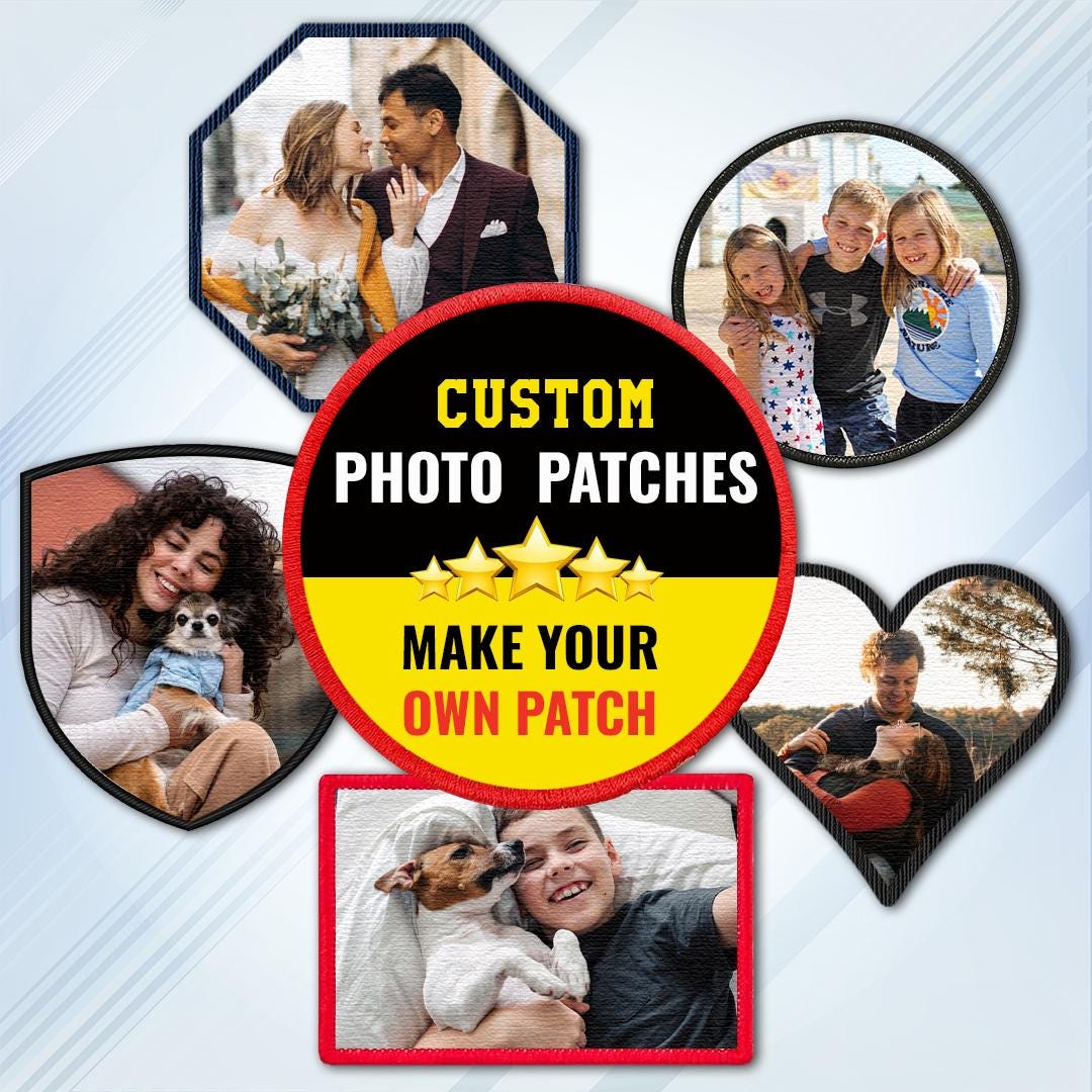 Design Your Own Photo Patch, Custom Embroidery Patch, All Shapes ...